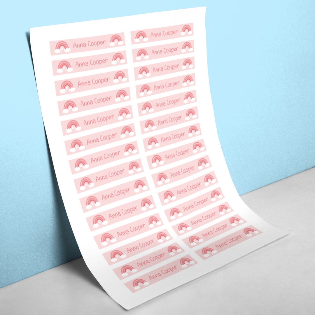 Personalised Children's Name Clothing Labels Pink - Etsy UK