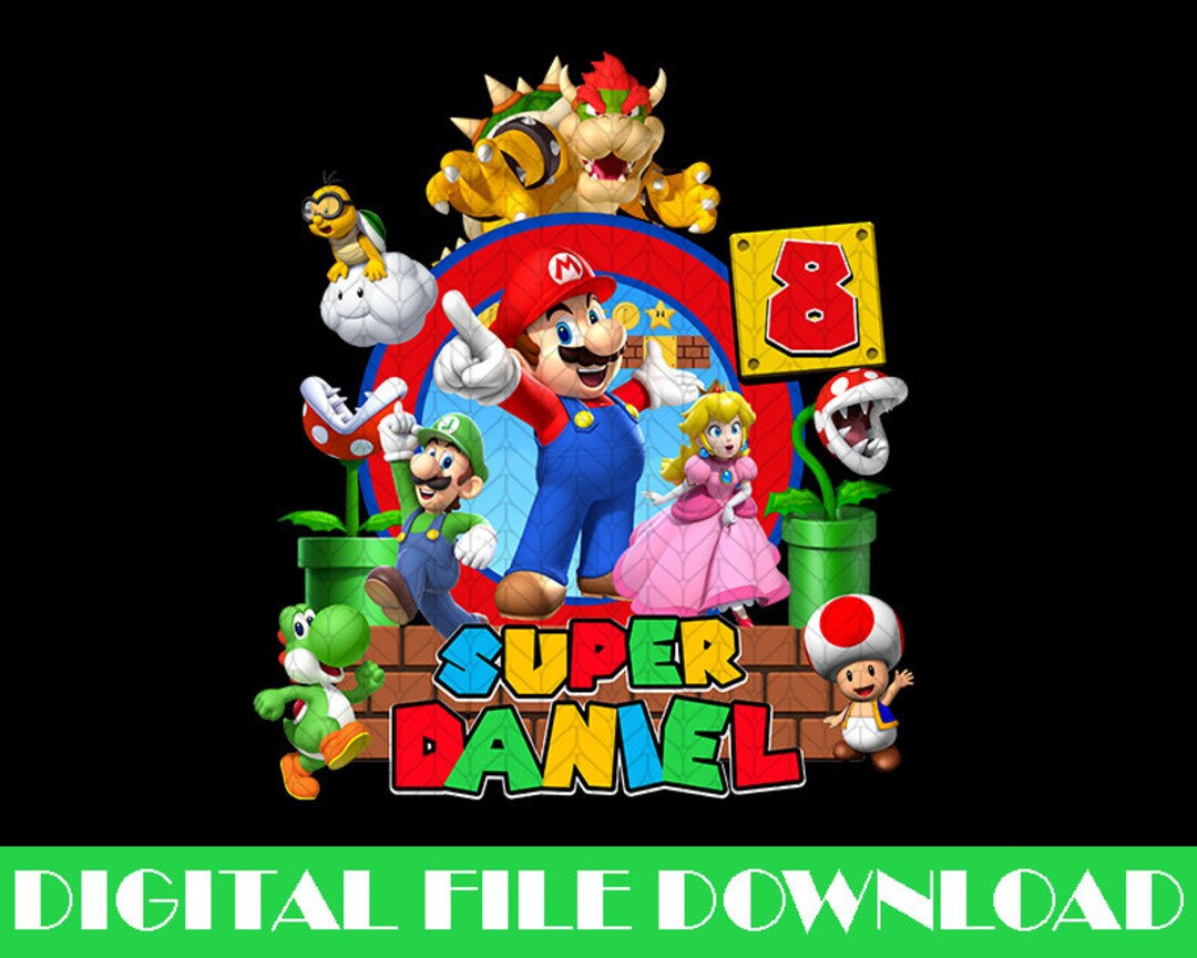 Custom Super Mario Birthday Design, Custom Super Mario PNG Images, High ...