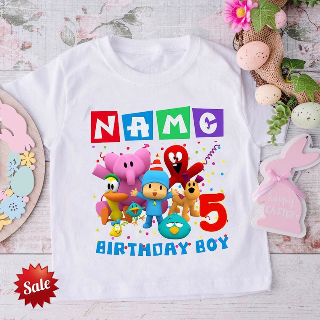 Personalised Pocoyo Birthday Shirt, Pocoyo Family Shirt, Custom Name ...