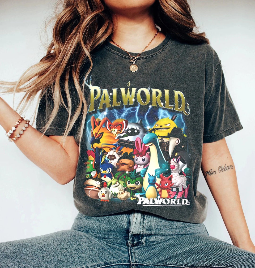 Retro Palworld Pals Shirt, Palworld Video Game Shirt, Palworld Survival ...