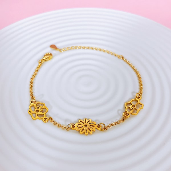 Floral Anklet - Etsy