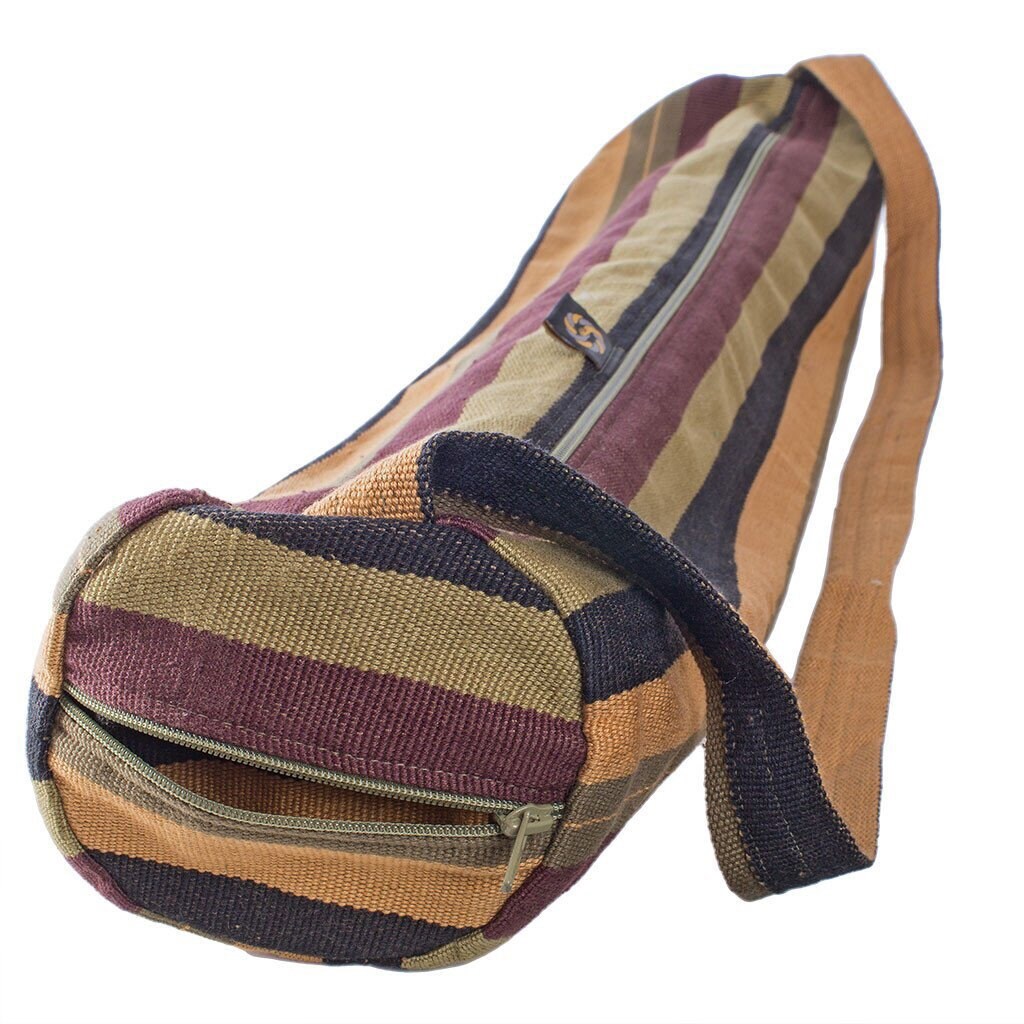 Handwoven Yoga Mat Bag // Striped Pilates Bag. Handmade, Fair Trade. - Etsy