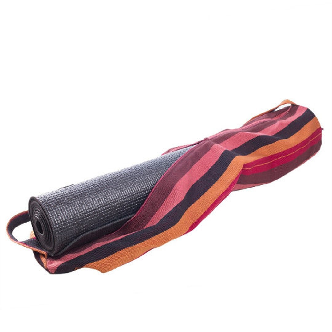 Handwoven Yoga Mat Bag // Striped Pilates Bag. Handmade Fair - Etsy