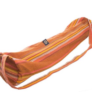 Handwoven Yoga Mat Bag // Striped Pilates Bag. Handmade, Fair Trade. - Etsy