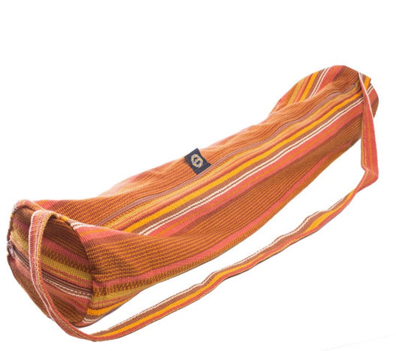 Handwoven Yoga Mat Bag // Striped Pilates Bag. Handmade, Fair Trade. - Etsy