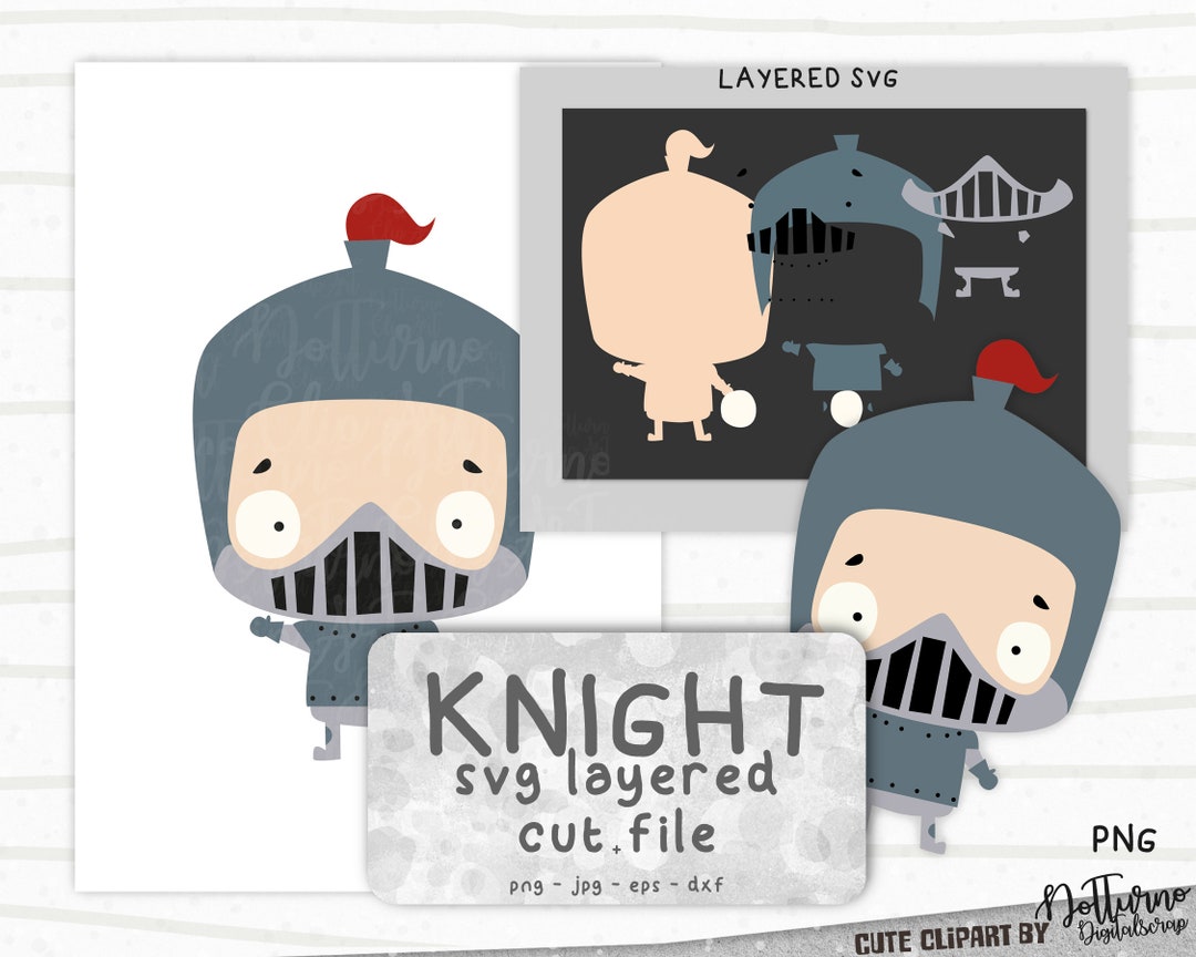 Knight SVG Clipart Set of 1 Layered File Instant - Etsy