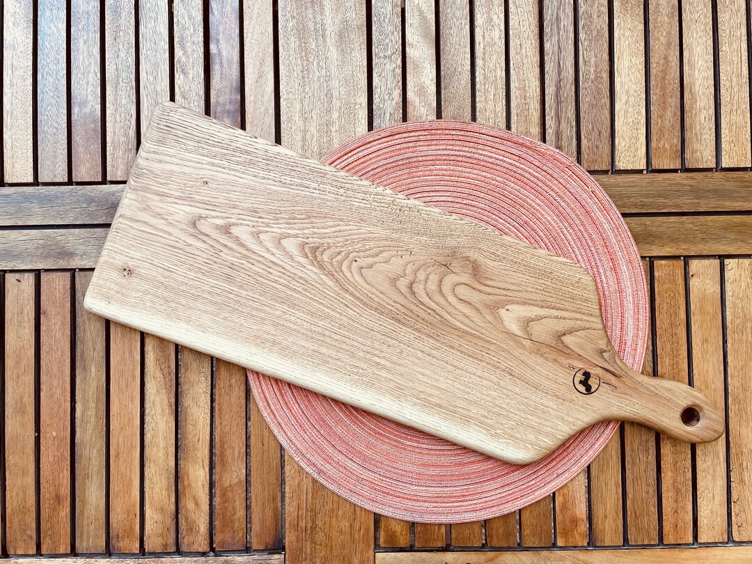 Rustic Elegance: Large Oak Wood Serving Board for BBQ and More - Etsy