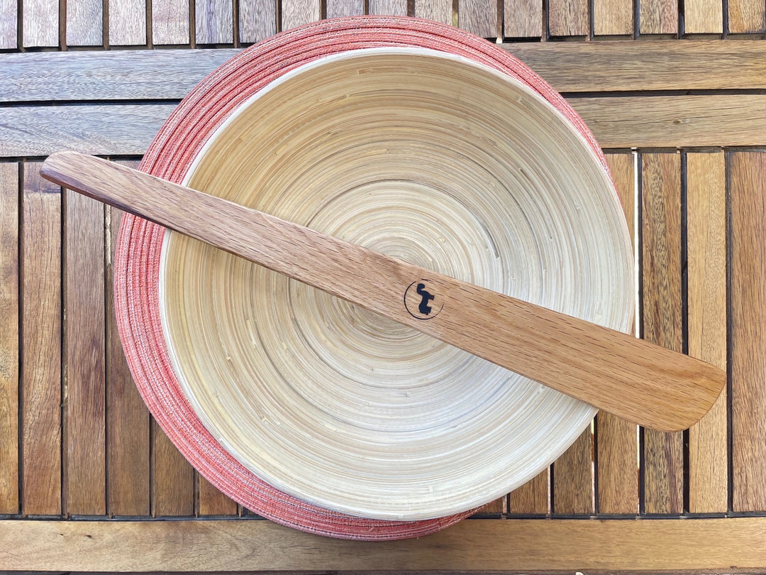 Wooden Spatula Long Design Oak Wood - Etsy