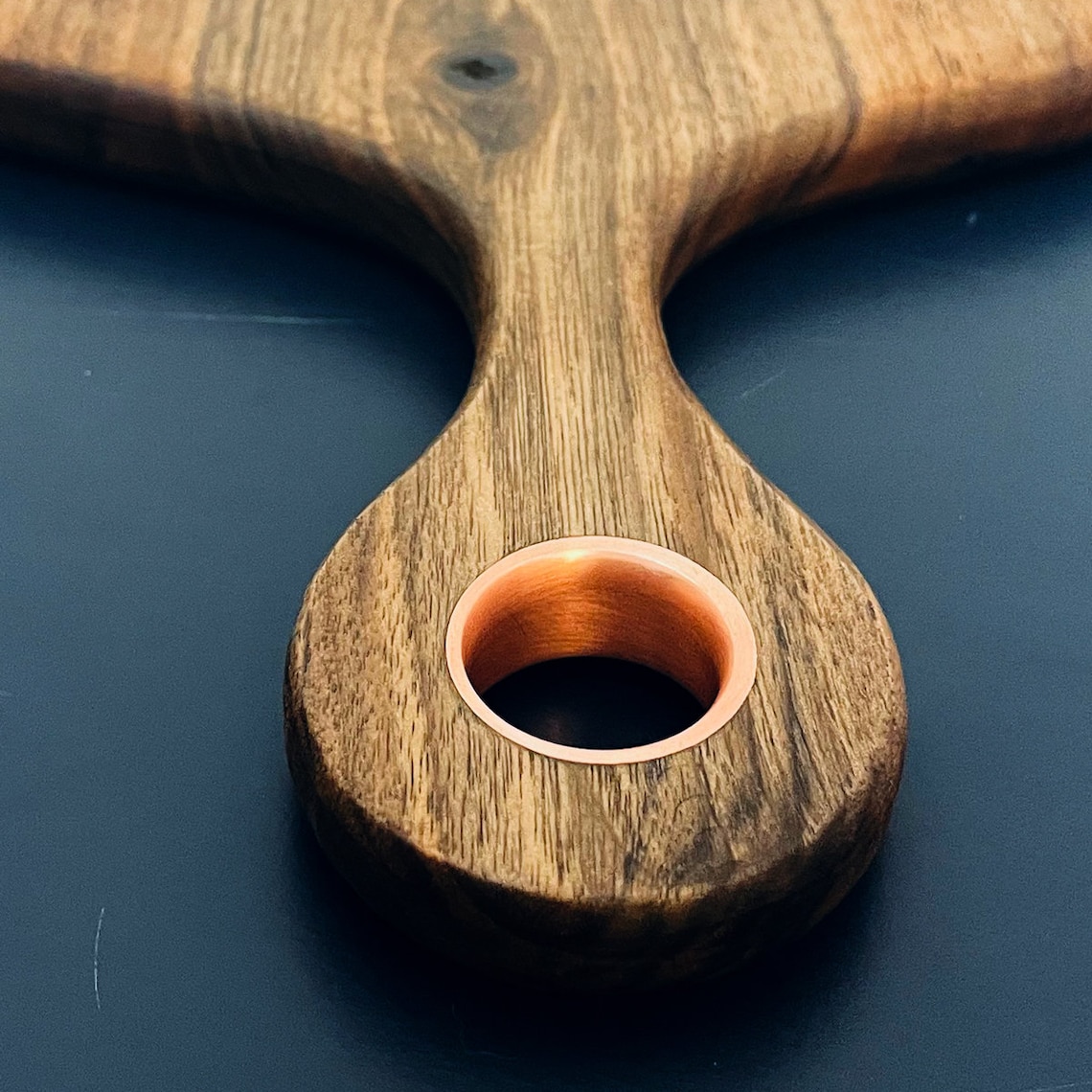 Vintage Walnut Cutting Board With Copper Ring | Traditional Shape - Etsy