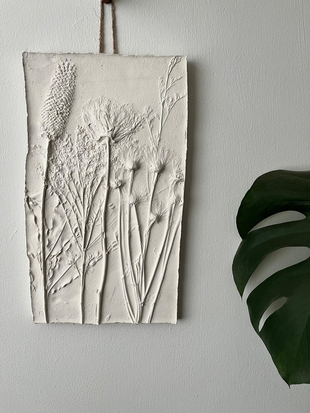 3D Rustic Wild Flower Plaster of Paris Cast Wall Hanging - Etsy