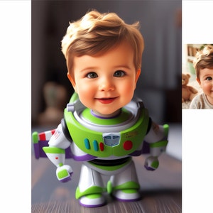 Buzz Lightyear Portrait for Kid, Buzz Toy Story for Child, Custom Child ...