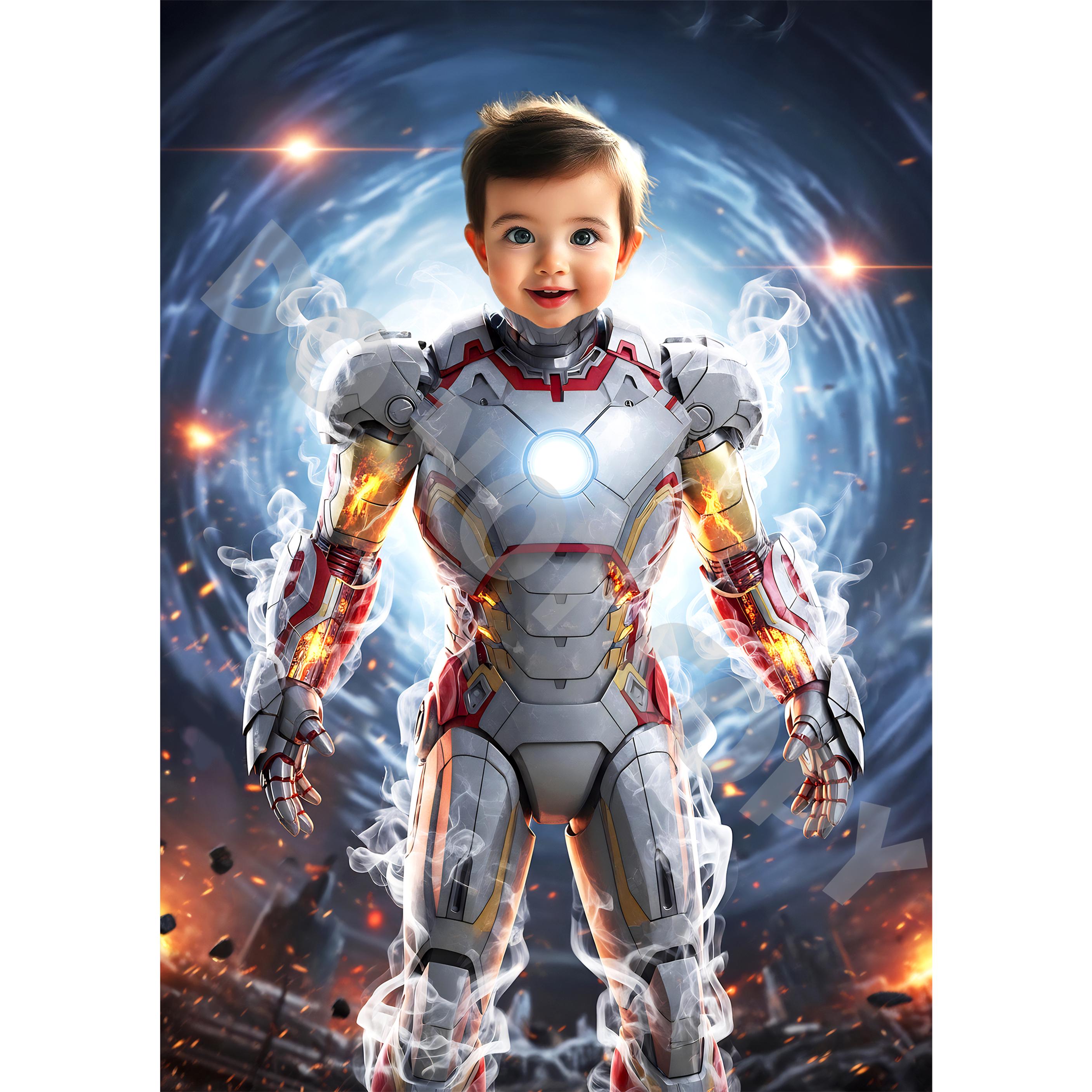 Custom Iron Man Portrait: Personalized Avengers Photo (digital Product ...
