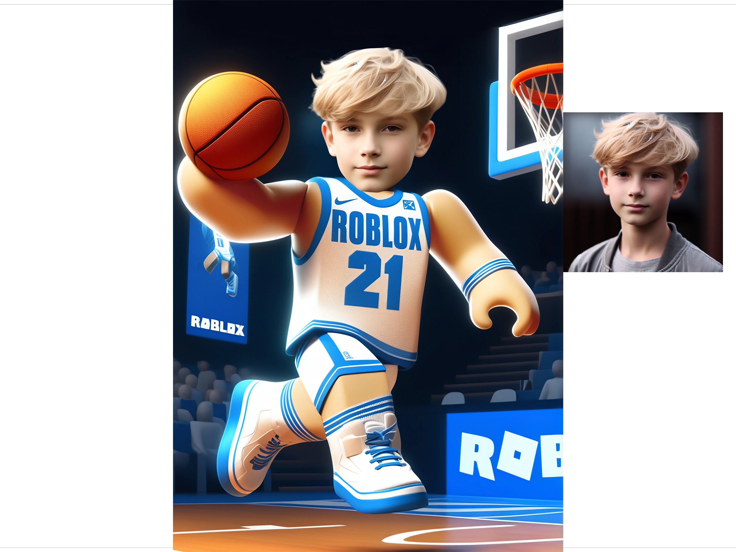 Roblox Portrait, Custom Roblox From Photo, Roblox Caricature, Roblox ...