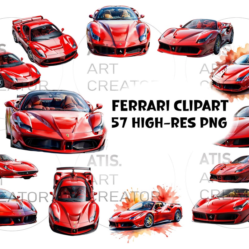 Ferrari Papercraft Template - Etsy