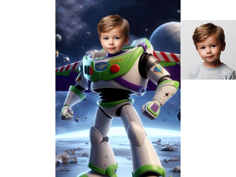 Buzz Lightyear Portrait, Buzz Toy Story Portrait, Custom Buzz ...