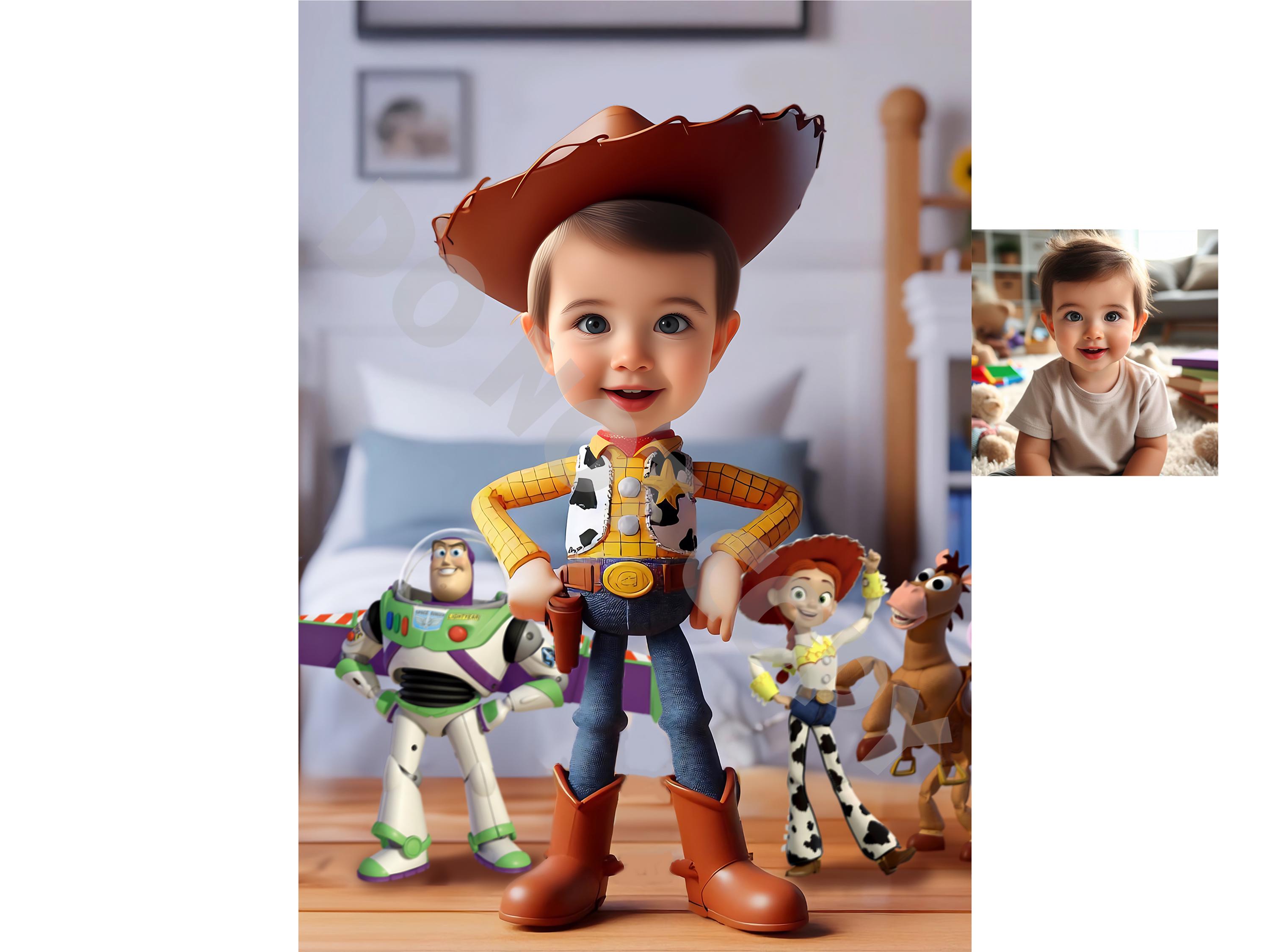 Custom Woody Toy Story Portrait: Personalized Kid's Gift (digital ...