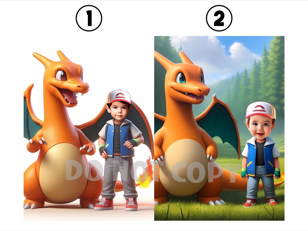 Pokemon Portrait, Charizard Portrait, Ash Portrait, Custom Pokemon ...