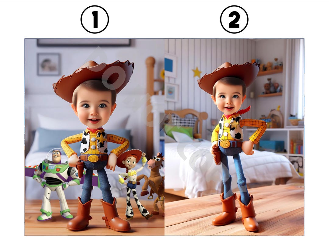 Custom Woody Toy Story Portrait: Personalized Kid's Gift (digital ...