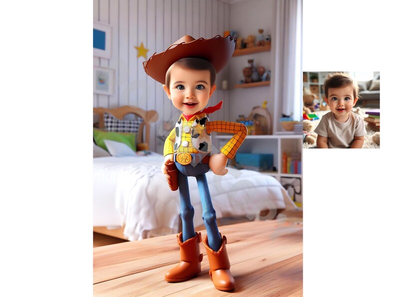 Custom Woody Toy Story Portrait: Personalized Kid's Gift (digital ...