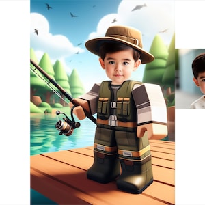 Custom Roblox Portrait: Personalized Digital Caricature (A3 JPG) - Etsy