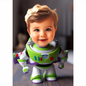 Buzz Lightyear Portrait for Kid, Buzz Toy Story for Child, Custom Child ...