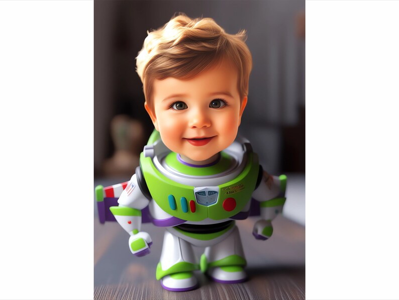 Buzz Lightyear Portrait for Kid, Buzz Toy Story for Child, Custom Child ...