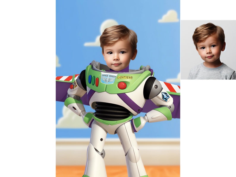 Buzz Lightyear Portrait, Buzz Toy Story Portrait, Custom Buzz ...