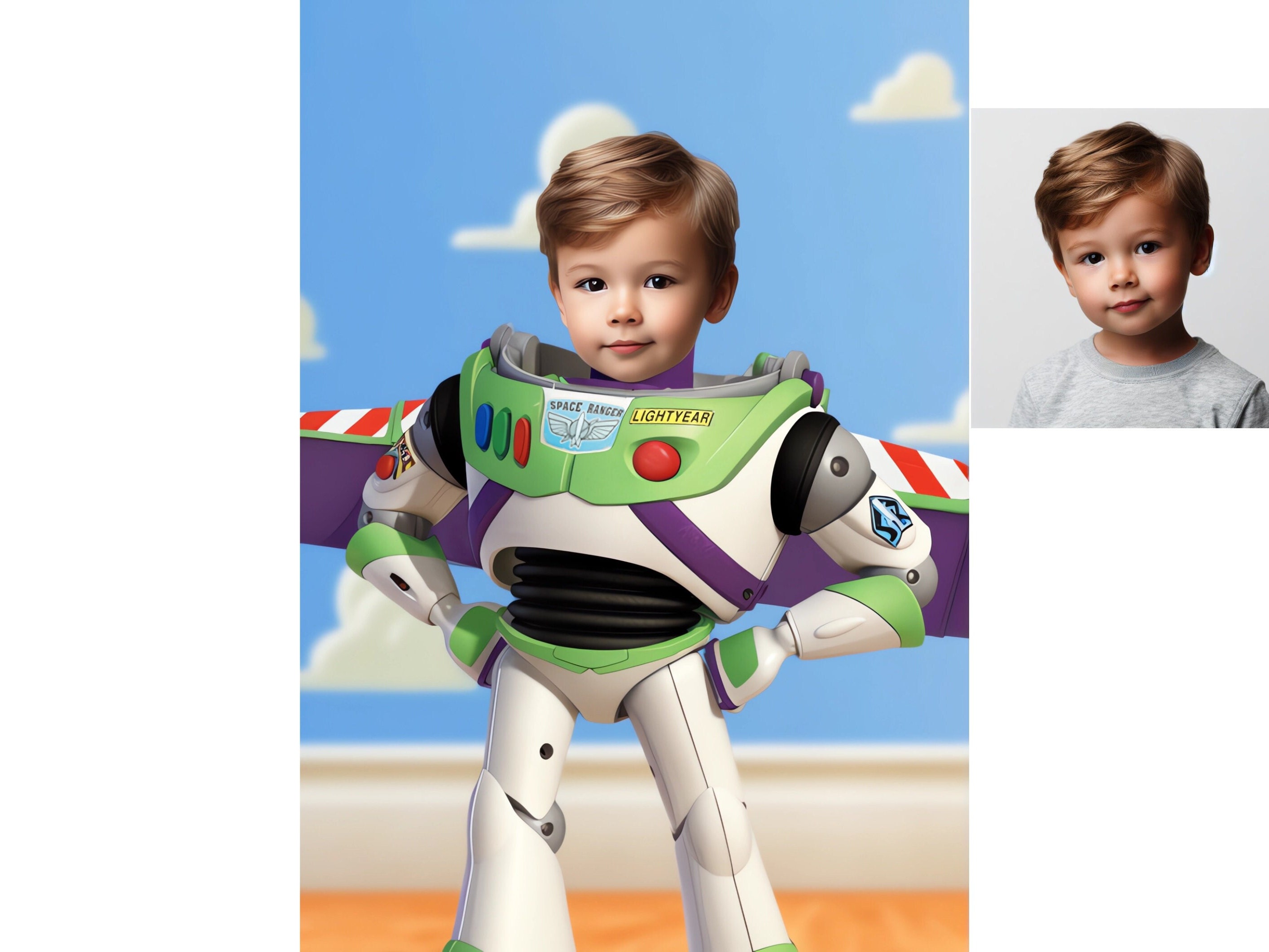 Buzz Lightyear Portrait, Buzz Toy Story Portrait, Custom Buzz ...