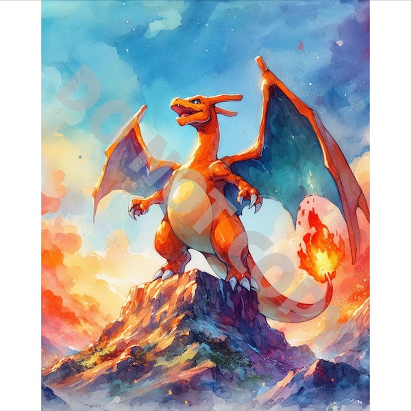 Charizard Painting - Etsy