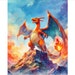 Charizard Poster, Watercolor Charizard, Charizard Painting, Charizard ...