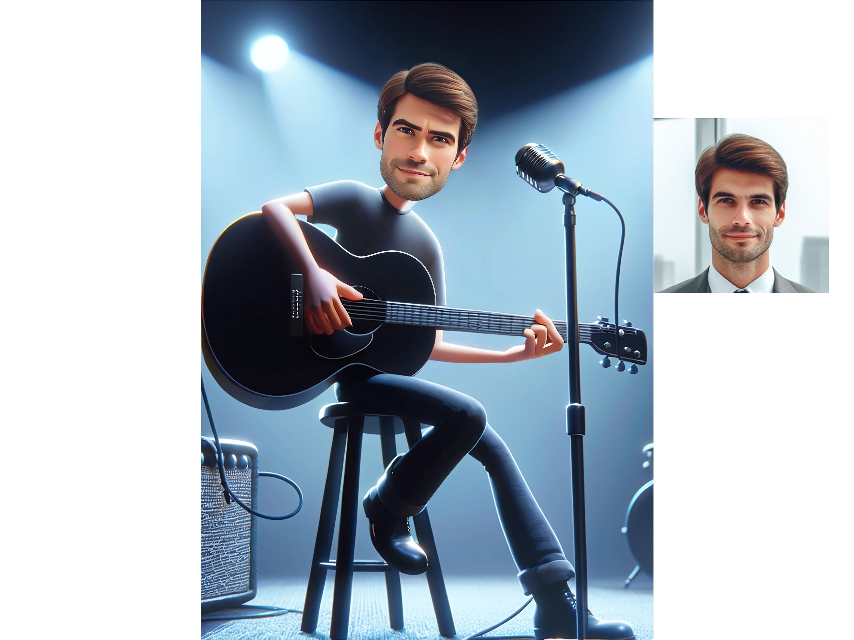 Pixar Custom Portrait, Pixar Style Portrait, Pixar Custom Body ...