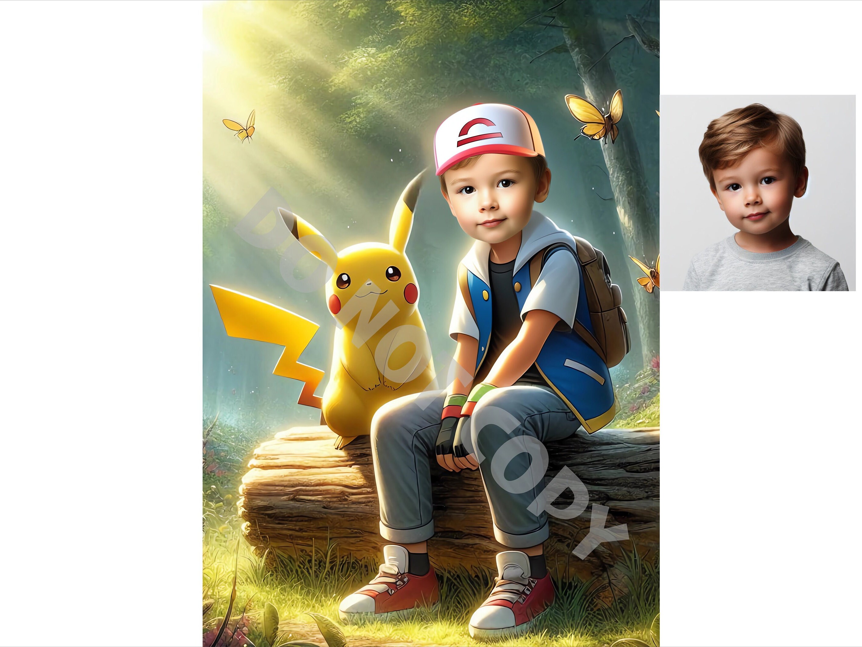 Pokemon Portrait, Pikachu Portrait, Ash Portrait, Custom Pokemon ...