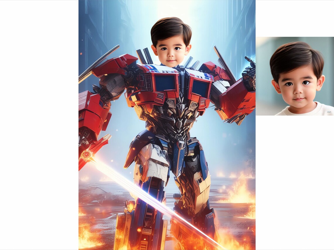 Optimus Prime Portrait, Custom Optimus Prime Photo, Transformers ...