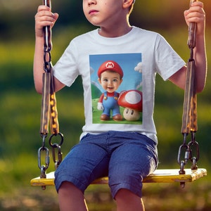 Super Mario Portrait, Custom Mario Photo, Mario Kids Portrait, Super ...