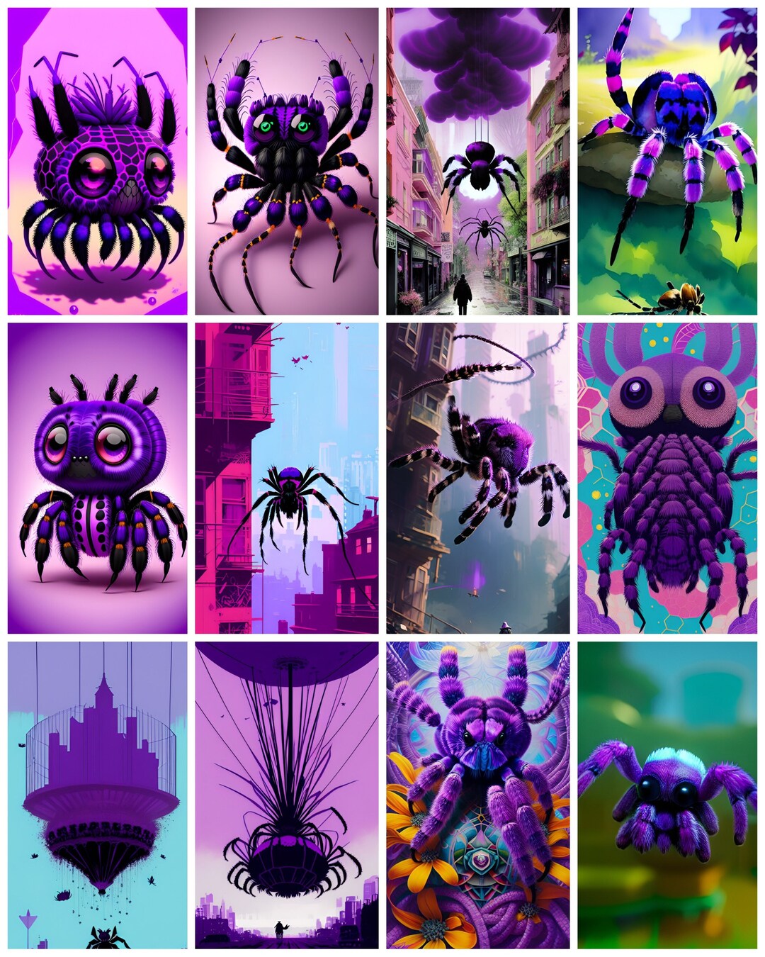 Cute Tarantula Fantasy Wallpapers Bundle Android Wallpapers - Etsy