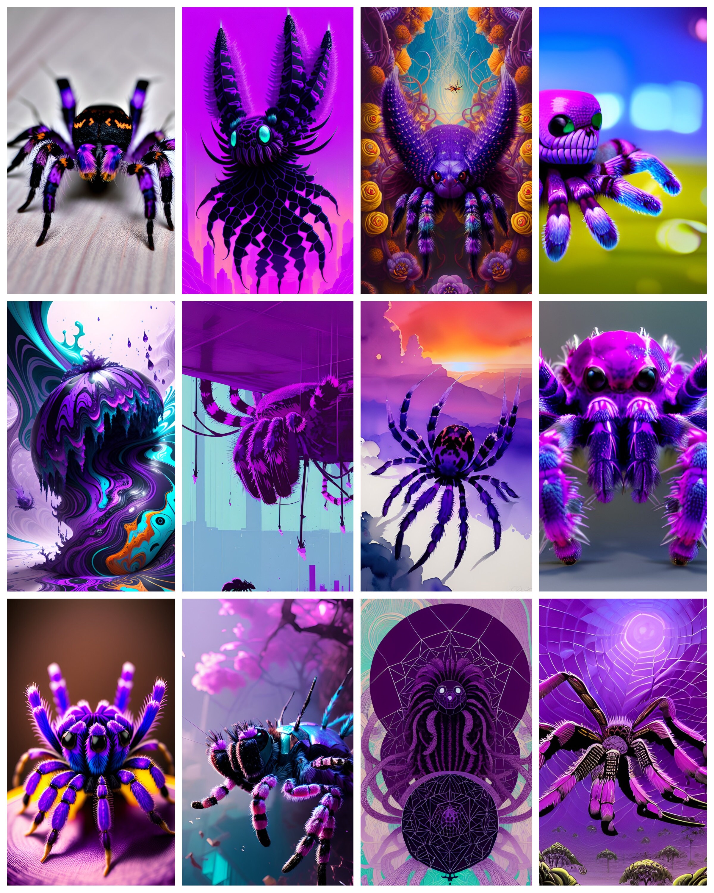 Cute Tarantula Fantasy Wallpapers Bundle Android Wallpapers - Etsy