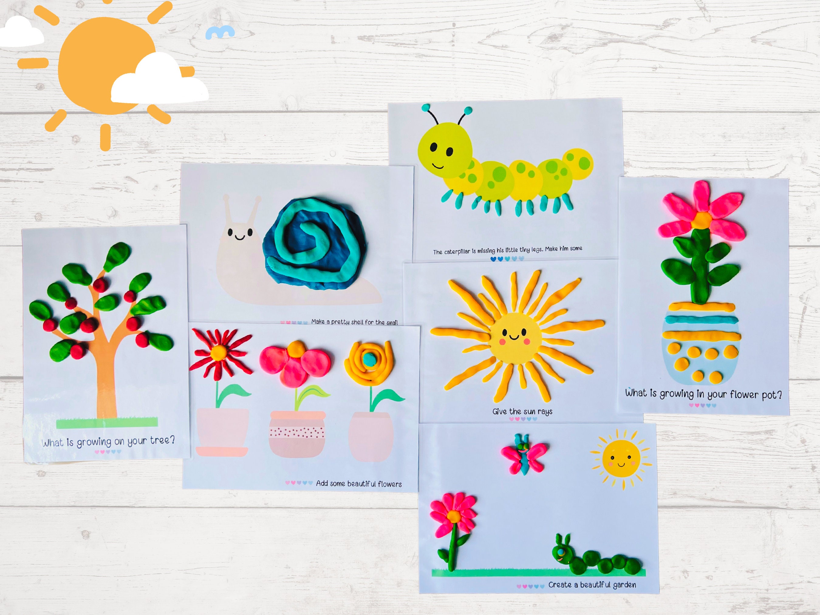 9 Spring / Garden Theme Play Dough Mats - Etsy