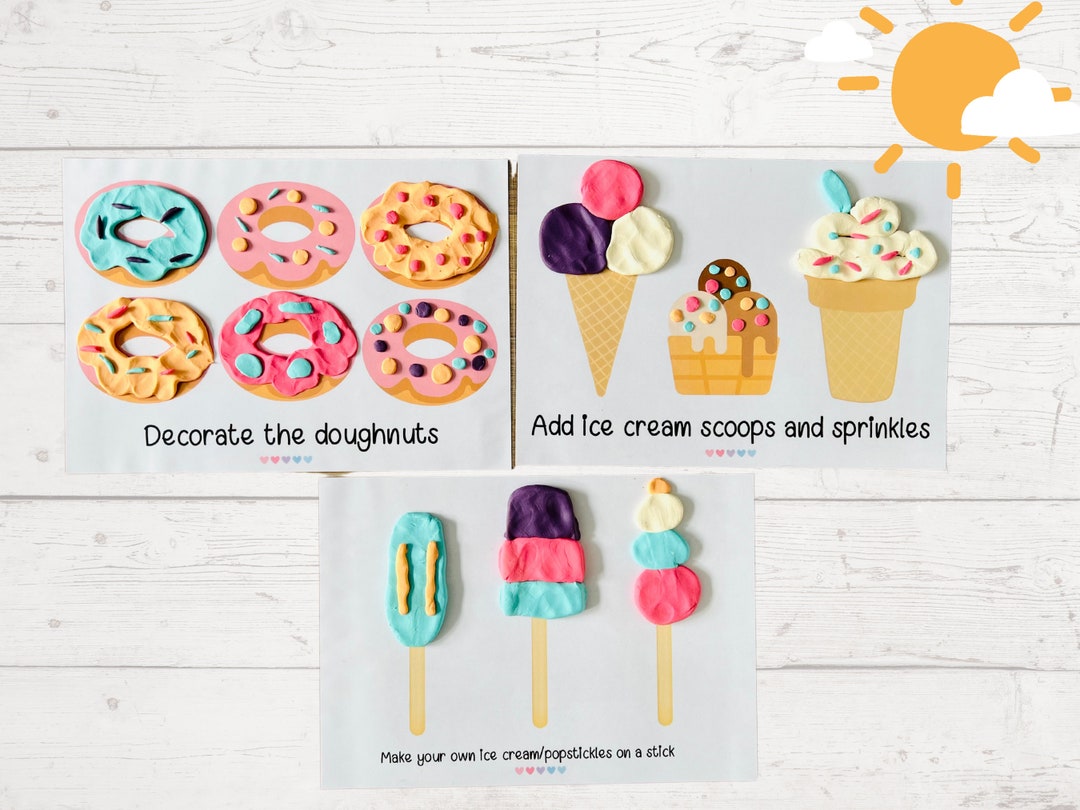 6 Sweet Treats Play Dough Mats - Etsy
