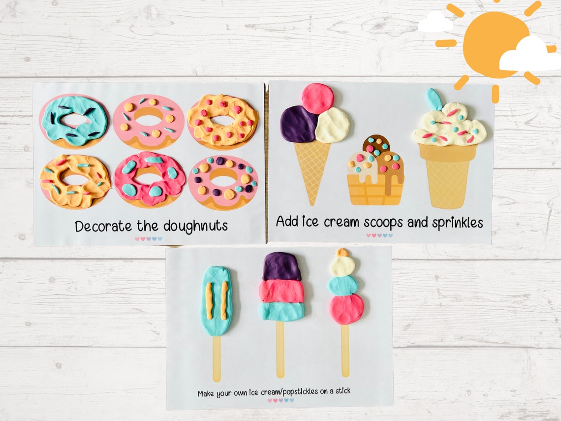 6 Sweet Treats Play Dough Mats - Etsy
