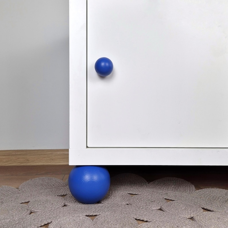 Colorful Wood Ball Furniture Feet: IKEA Hack Replacement Legs - Etsy