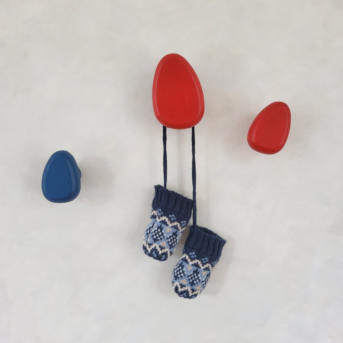 Red Wall Hook DROP I Wood I 2 Sizes I for Kids Room Nursery I - Etsy