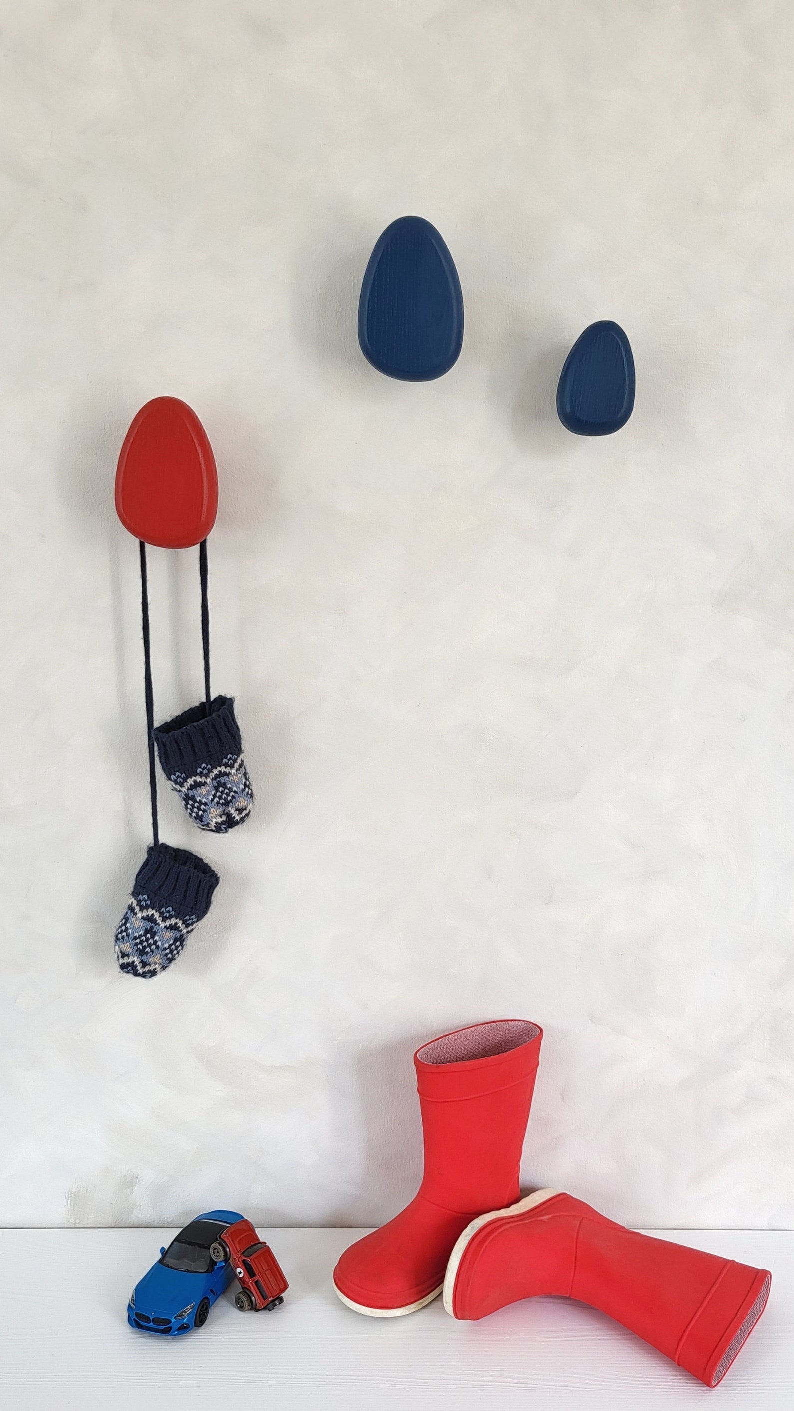Blue Wall Hook DROP I Wooden I 2 Sizes I Navy Blue Style I More Colors ...