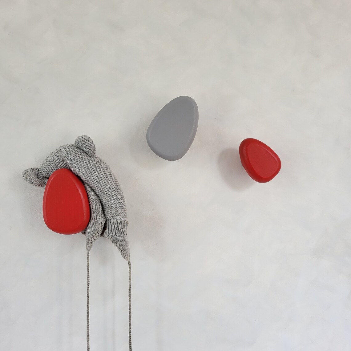 Red Wall Hook DROP I Wood I 2 Sizes I for Kids Room Nursery I - Etsy