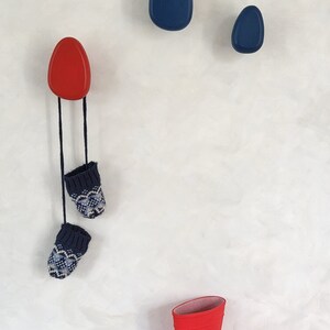 Red Wall Hook DROP I Wood I 2 Sizes I for Kids Room Nursery I - Etsy