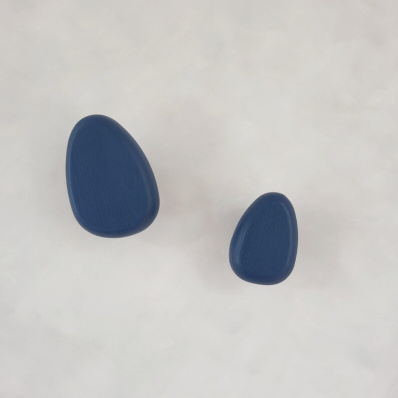Blue Wall Hook DROP I Wooden I 2 Sizes I Navy Blue Style I More Colors ...