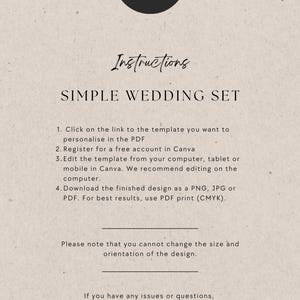Minimalist Wedding Invitation Set Template | Printable Canva Designs ...