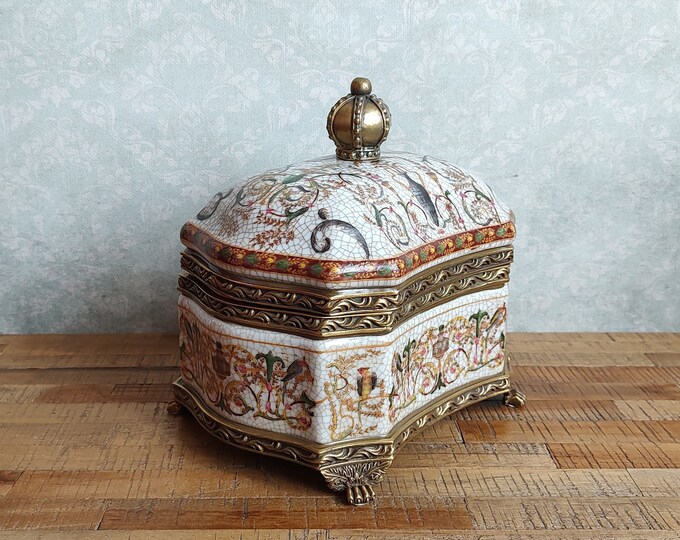Porcelain Casket Box Porcelain Box With Lid Jewellery Box Jewelry ...