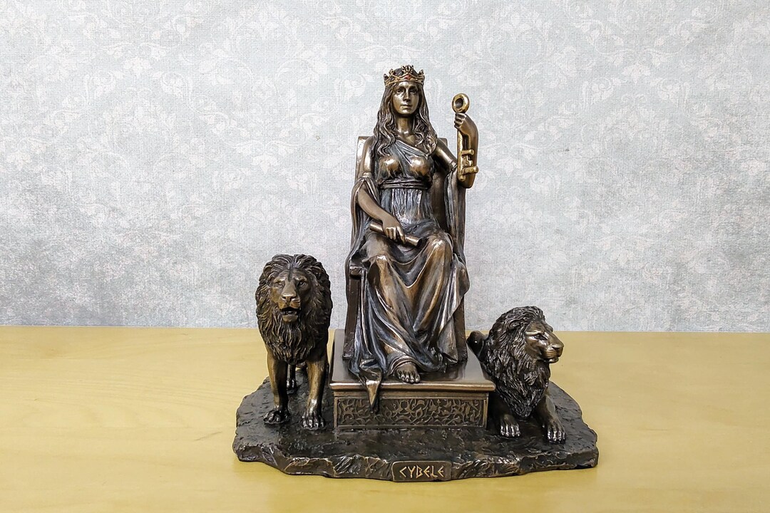 Cybele Statue: Bronze Finish Greek Goddess Figurine - Etsy