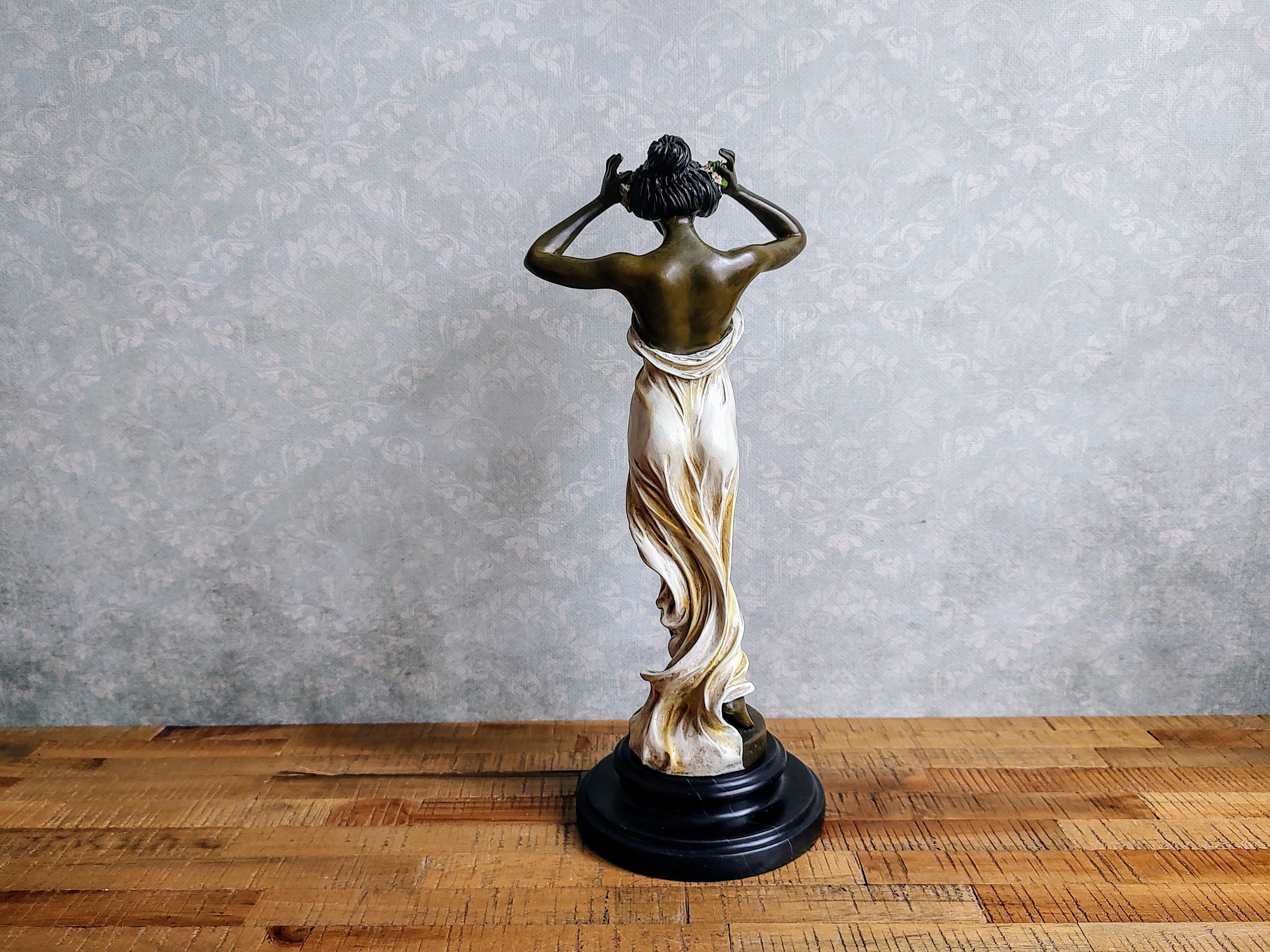 Bronze Nymph Sculpture Painted Bronze Wood Nymph Statue Pittaluga ...