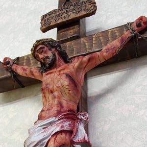 Realistic Crucifix Christ Wound for Meditation, Wall Cross, Domestic ...